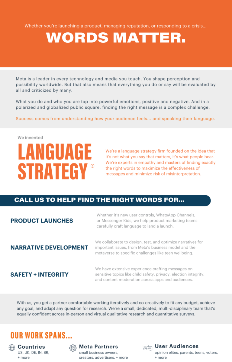 Meta One Pager - maslansky+partners