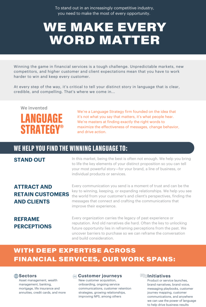 Our Work in Financial Services - maslansky+partners